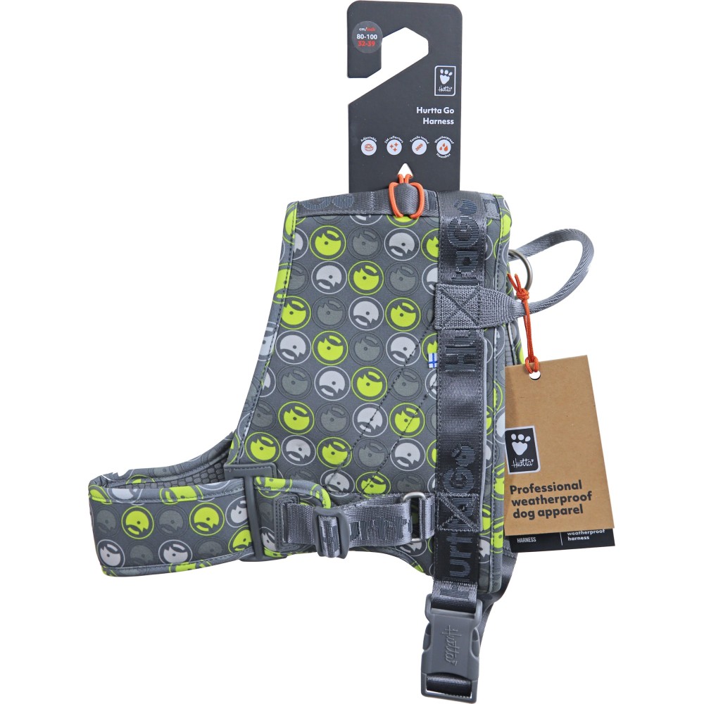 Hurtta Go Harnas Stormy Grey - 5 maten